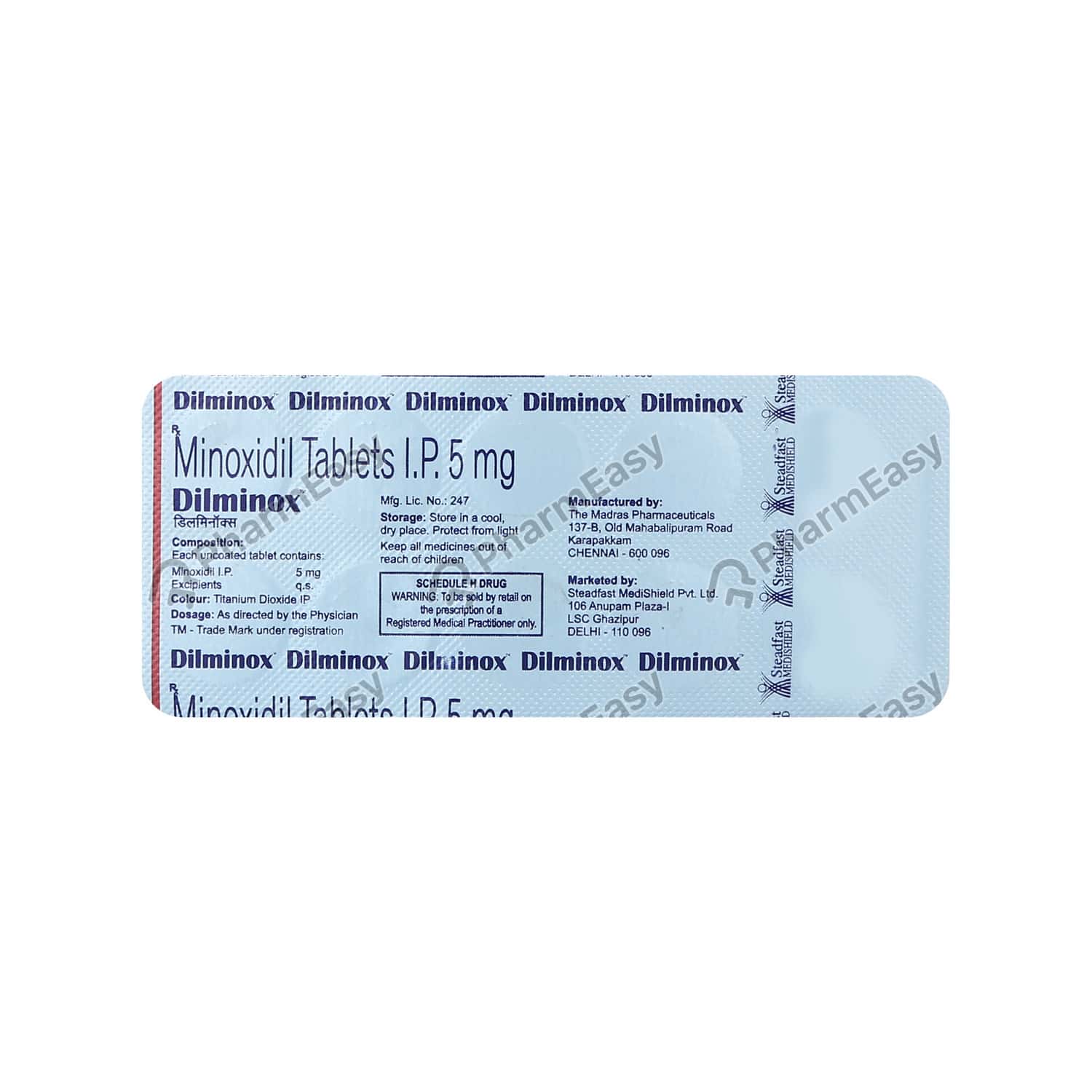 Buy Dilminox 5 MG Tablet (10) Online at Flat 18% OFF* | PharmEasy