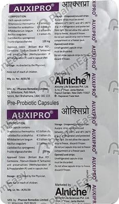 Buy Auxipro Strip Of 10 Capsules Online at Flat 15% OFF | PharmEasy