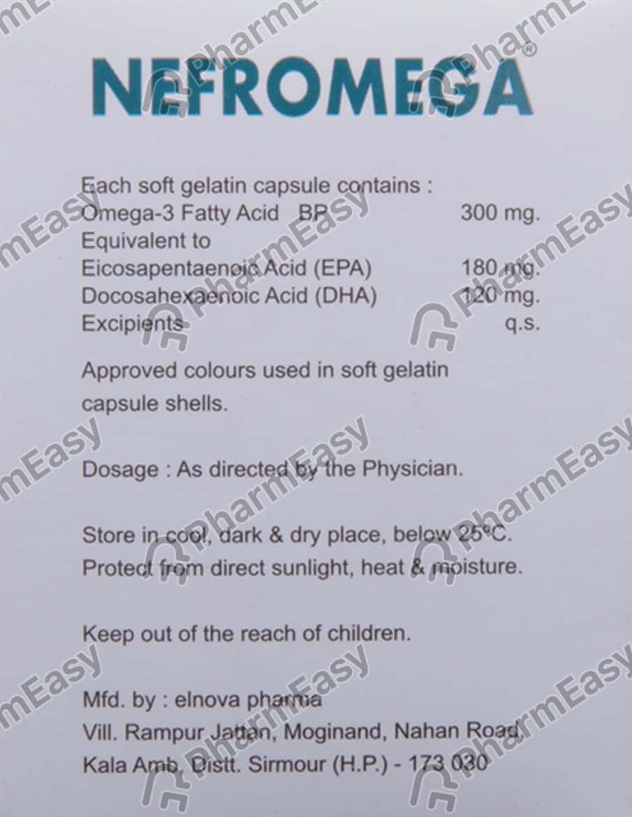 Buy Nefromega Strip Of 10 Capsules Online at Flat 15% OFF | PharmEasy