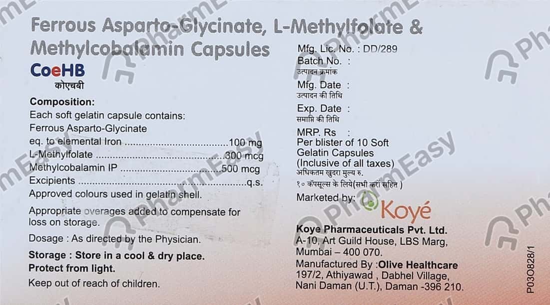 Buy Coehb Capsule Online at Flat 15% OFF | PharmEasy