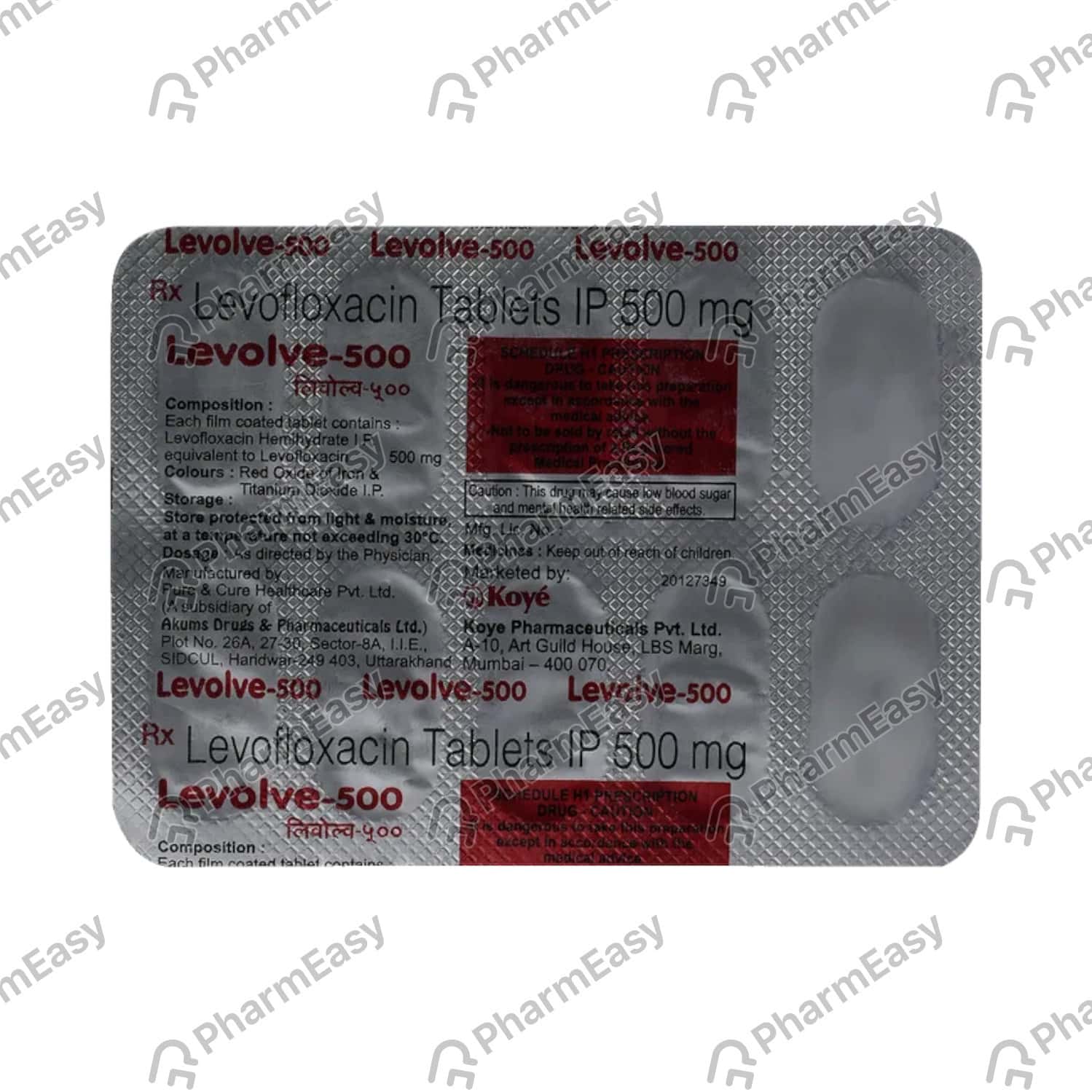 Levolve 500 MG Tablet (10): Uses, Side Effects, Price & Dosage | PharmEasy