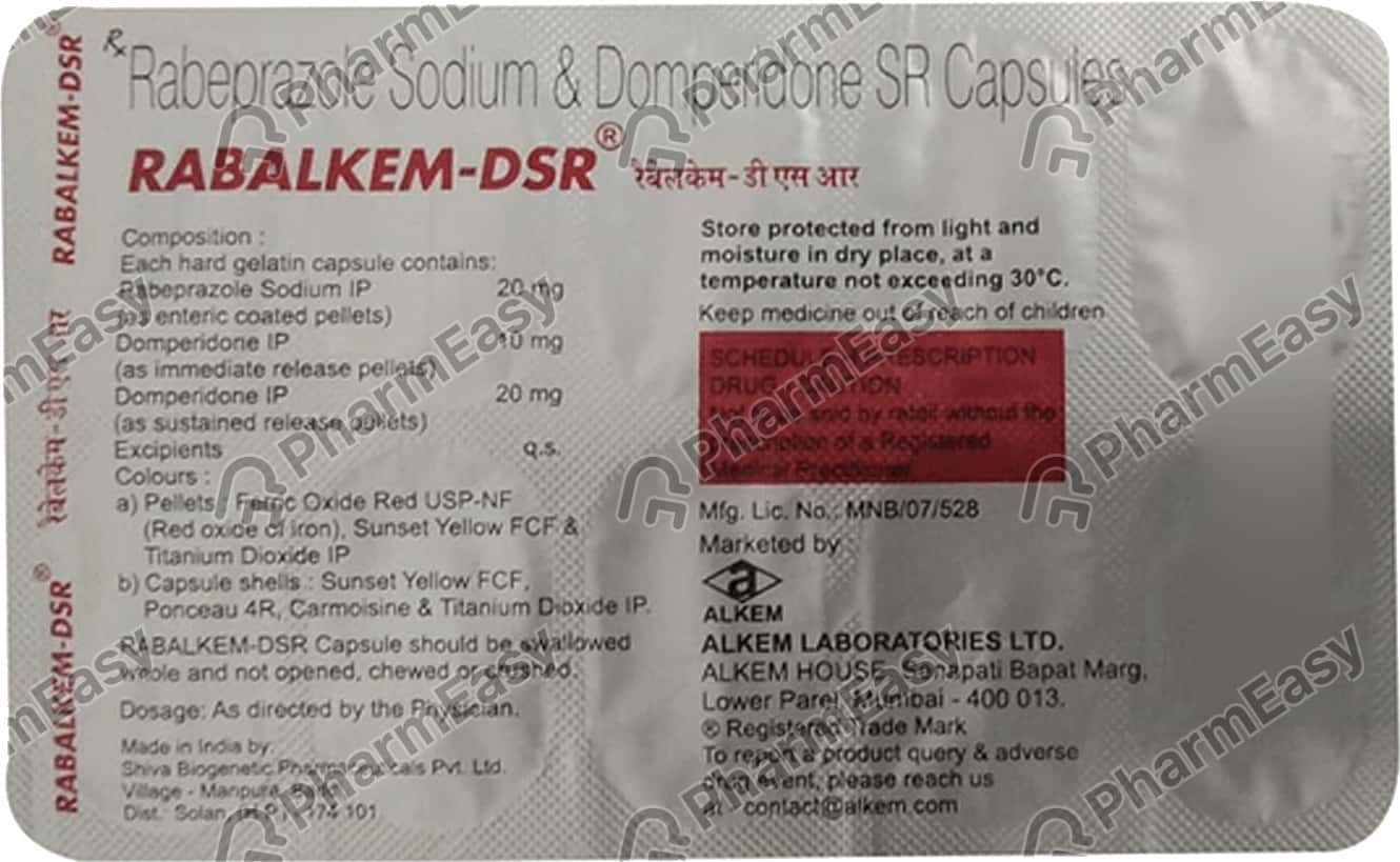 Rabalkem Dsr Capsule: Uses, Side Effects, Price & Dosage | PharmEasy