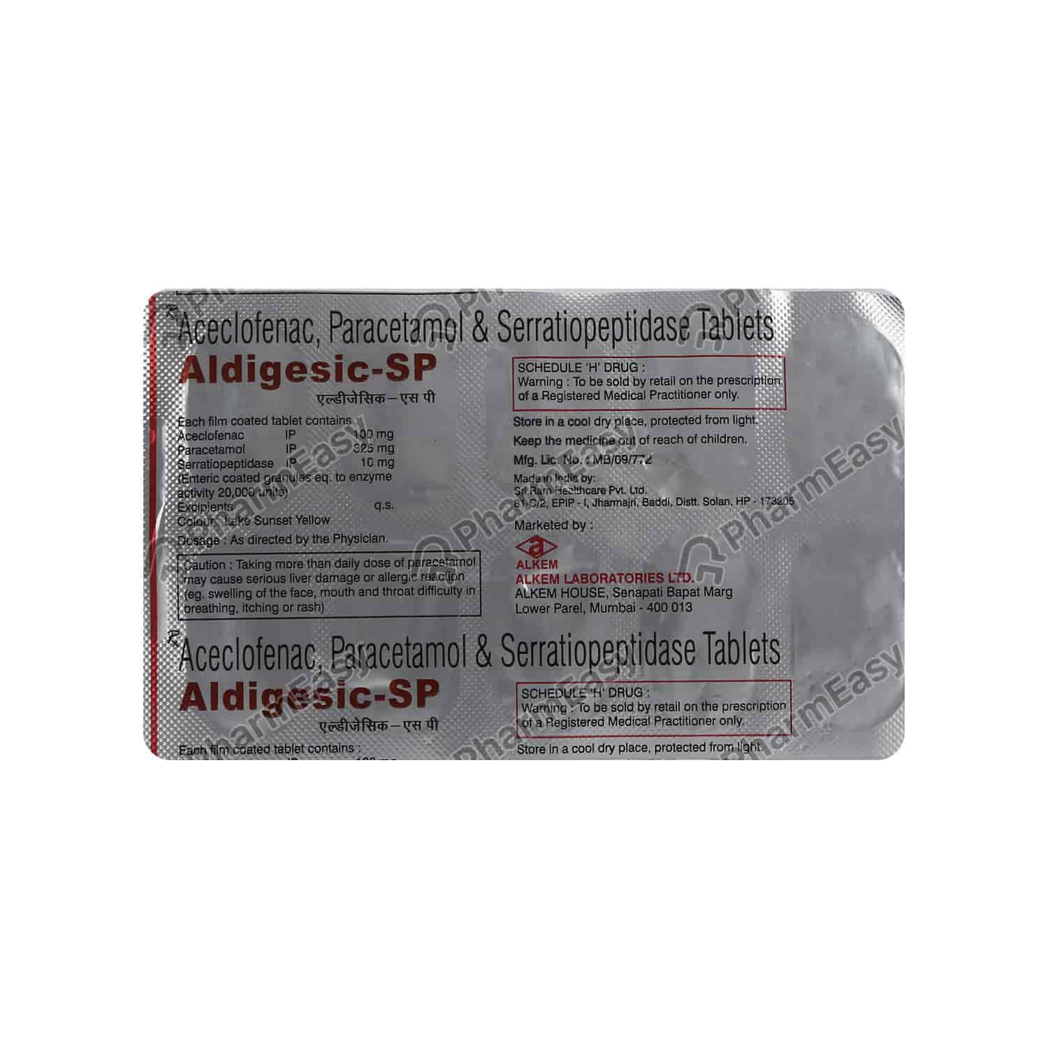 Aldigesic Sp Tab - Uses, Side Effects, Dosage, Composition & Price ...