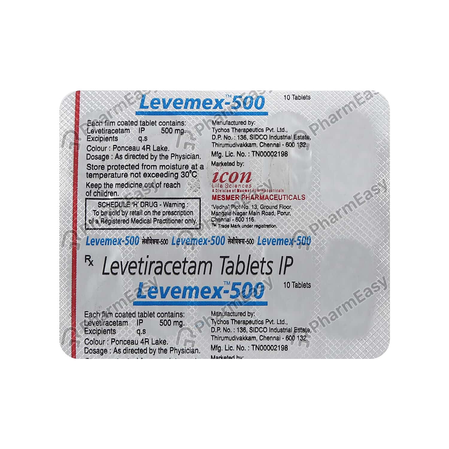 Buy Levemex 500 MG Tablet (10) Online at Flat 18% OFF* | PharmEasy