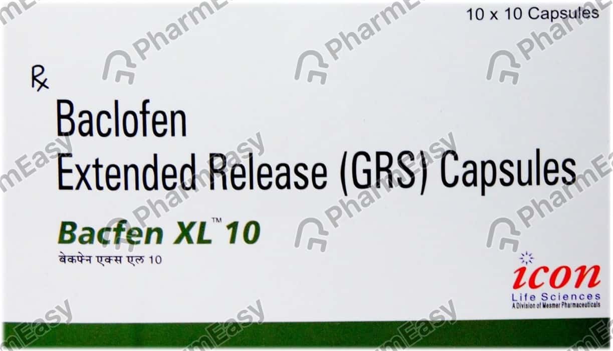 Bacfen Xl 10 MG Capsule (10): Uses, Side Effects, Price, Dosage ...