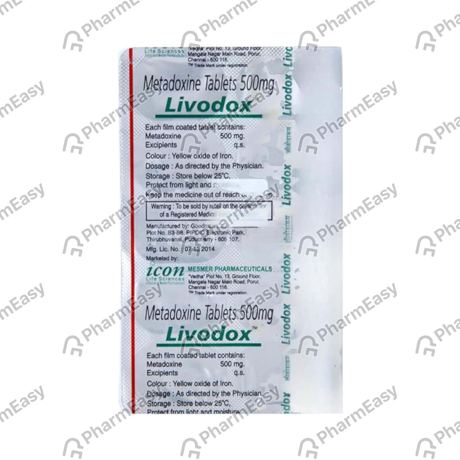 Buy Livodox 500 MG Tablet (10) Online at Flat 15% OFF | PharmEasy