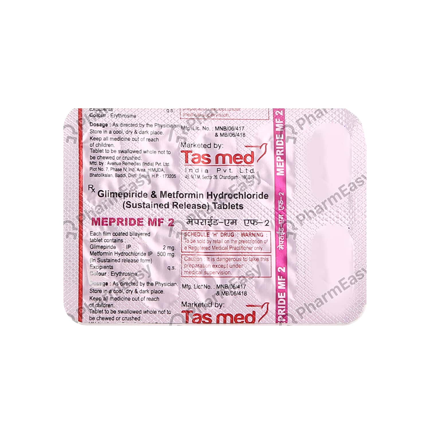 Mepride Mf 2mg Strip Of 10 Tablets - Uses, Side Effects, Dosage ...