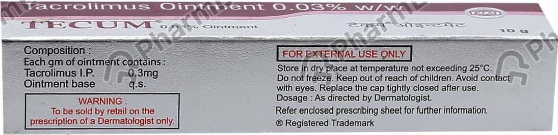 Tecum 0.03 %W/W Ointment (10): Uses, Side Effects, Price & Dosage ...
