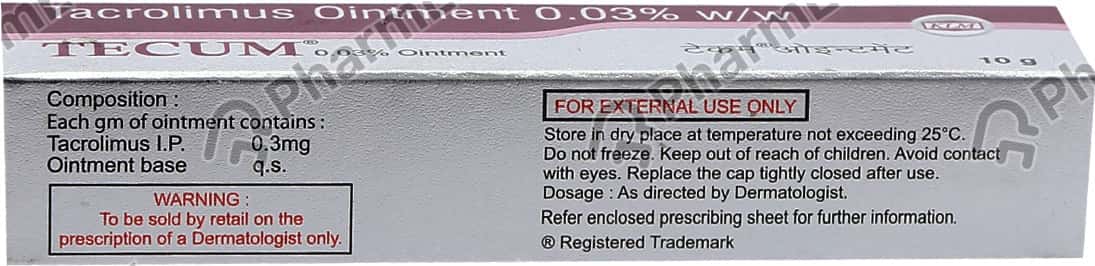 Tecum 0.03 %W/W Ointment (10): Uses, Side Effects, Price & Dosage ...