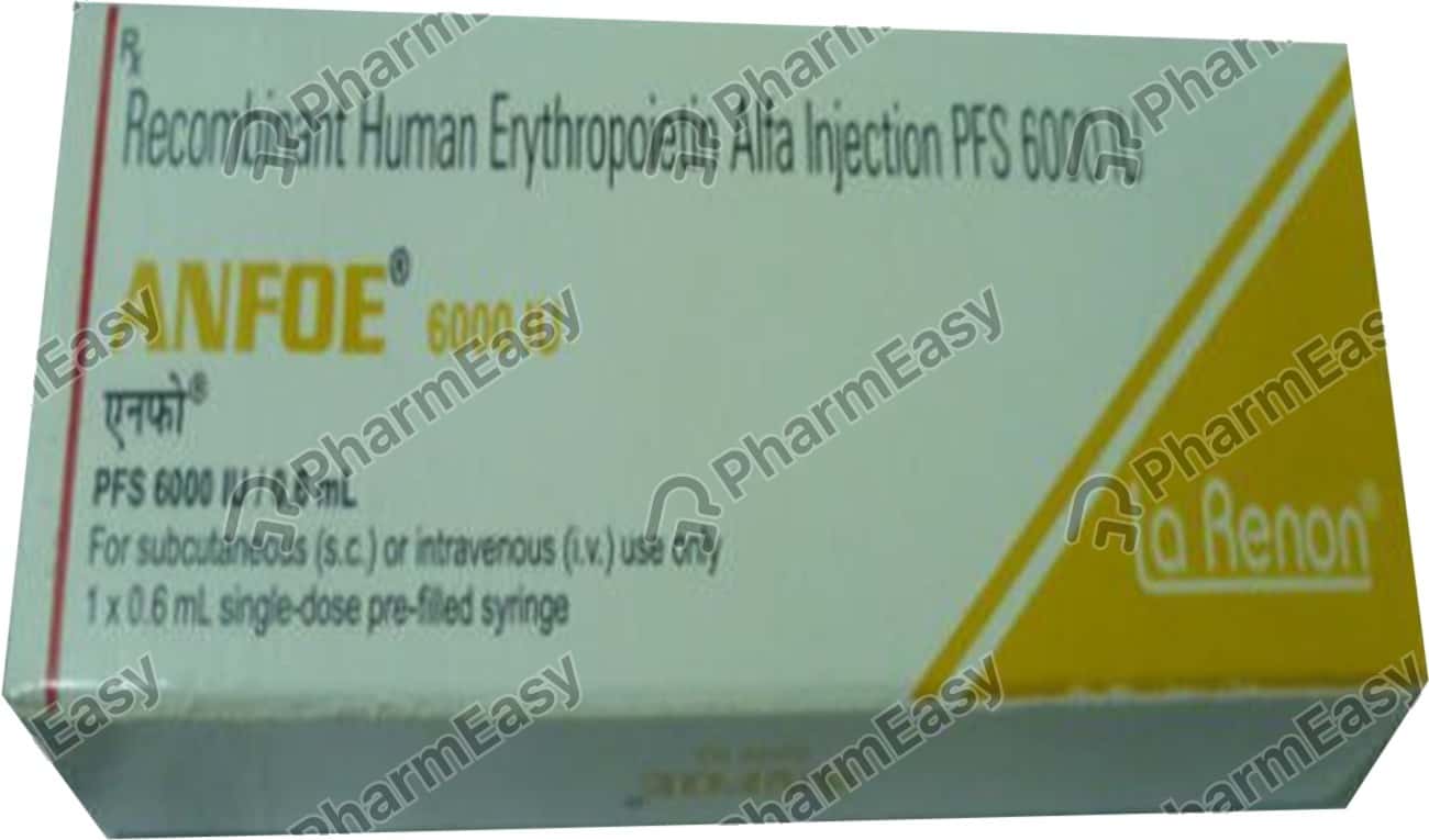 Anfoe 6000 IU Solution For Injection (0.6): Uses, Side Effects, Price ...