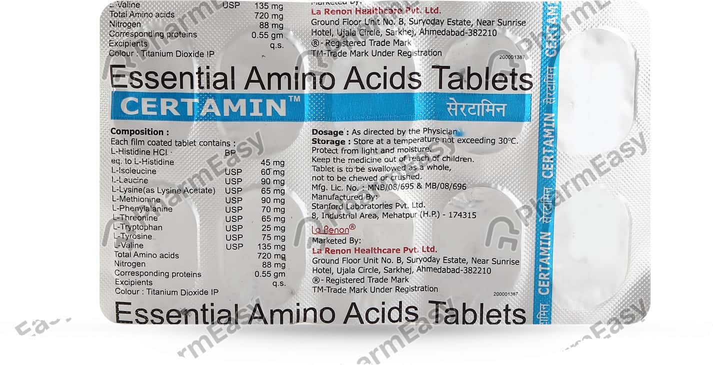 Buy Certamin Strip Of 10 Tablets Online at Flat 15% OFF | PharmEasy