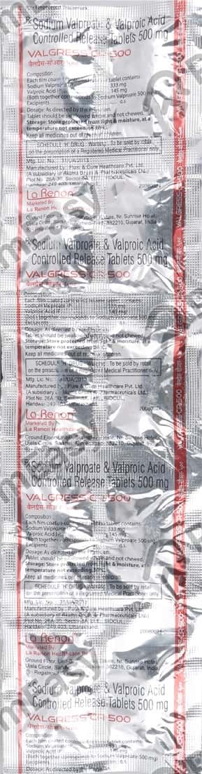 Valgress Cr 500mg Strip Of 10 Tablets: Uses, Side Effects, Price ...