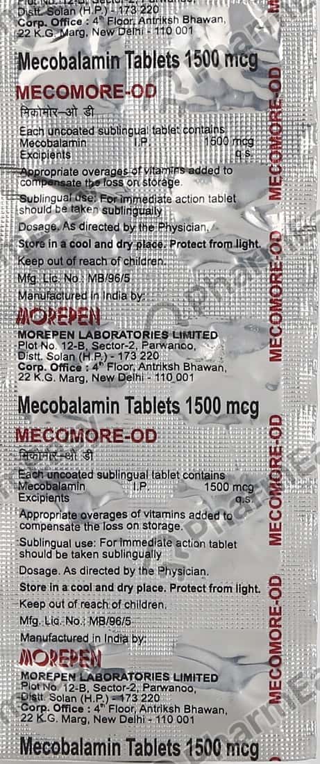 Mecomore Od 1.5 MG Tablet (10): Uses, Side Effects, Price & Dosage ...