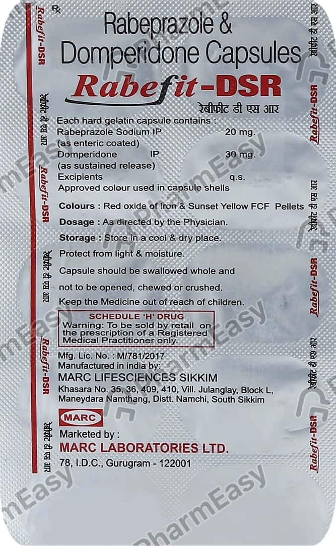 Rabefit Dsr Strip Of 10 Capsules: Uses, Side Effects, Price & Dosage ...