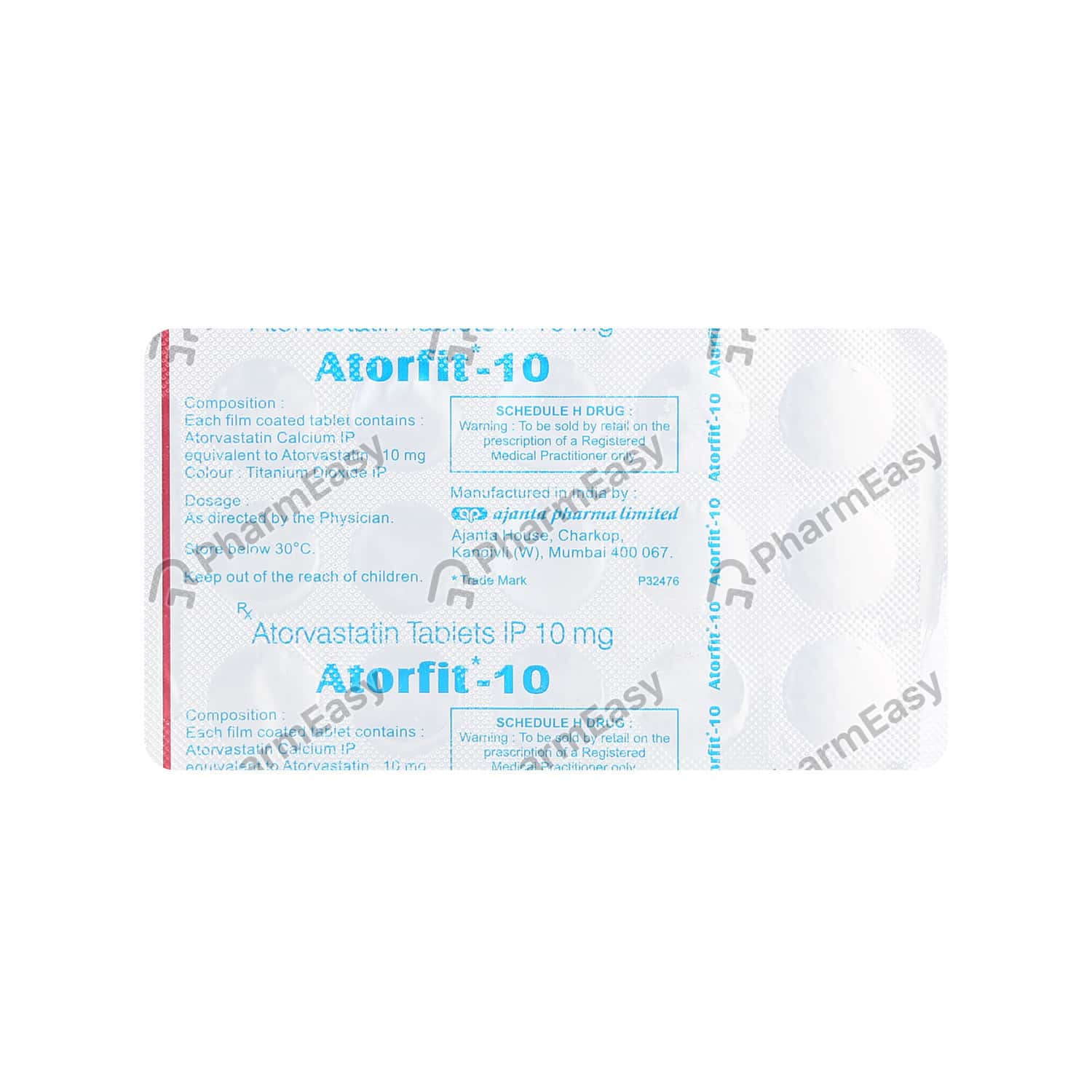 Atorfit 10 MG Tablet (15) - Uses, Side Effects, Dosage, Composition ...
