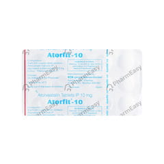Atorfit 10 MG Tablet (15) - Uses, Side Effects, Dosage, Composition ...