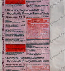 Gluconorm Pg 2mg Strip Of 15 Tablets: Uses, Side Effects, Price ...