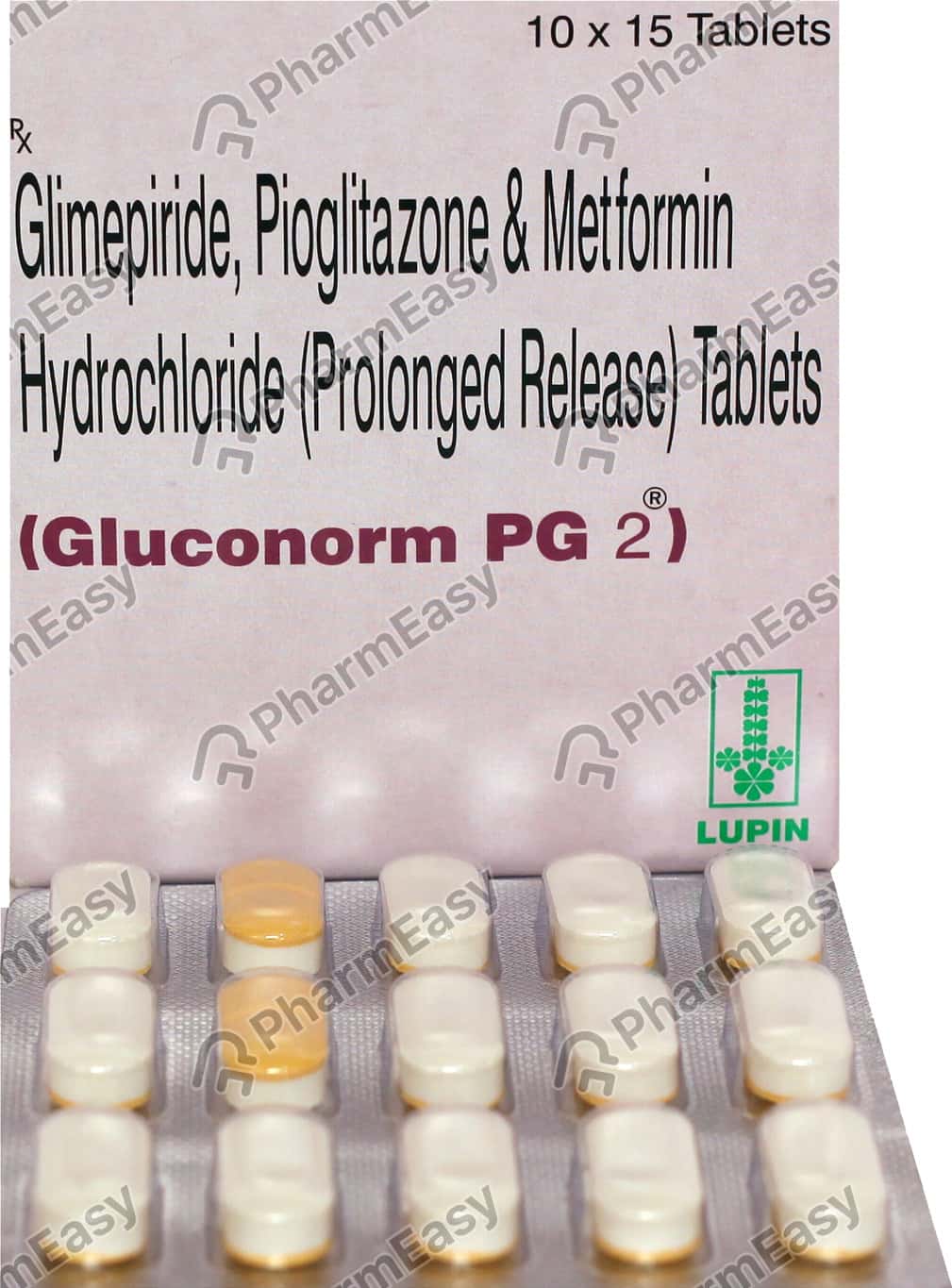 Gluconorm Pg 2mg Strip Of 15 Tablets: Uses, Side Effects, Price ...