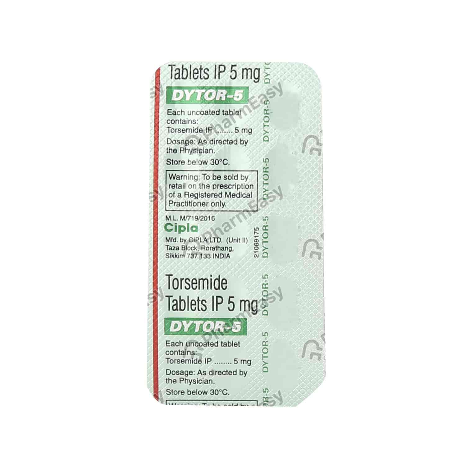Buy Dytor 5mg Strip Of 15 Tablets Online at Flat 18% OFF* | PharmEasy