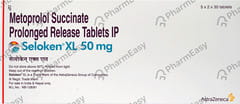 Seloken Xl 50 MG Tablet (30): Uses, Side Effects, Price & Dosage ...