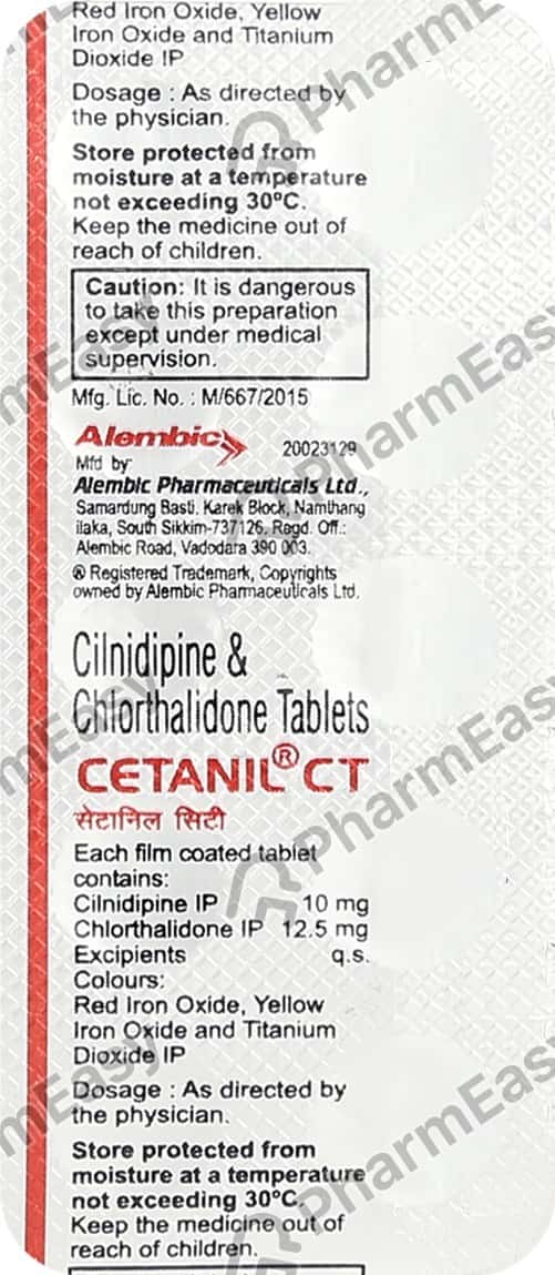 Buy Cetanil Ct Strip Of 10 Tablets Online at Flat 15% OFF | PharmEasy