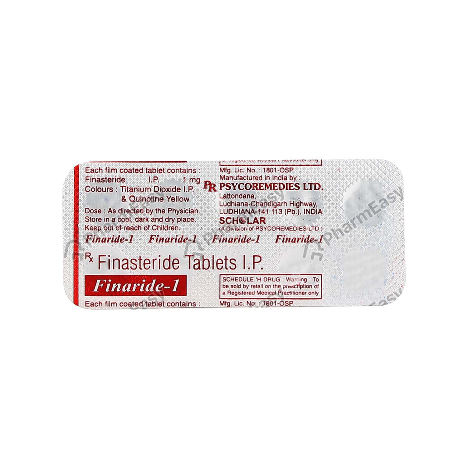 Buy Finaride 1 MG Tablet (10) Online at Flat 18% OFF* | PharmEasy