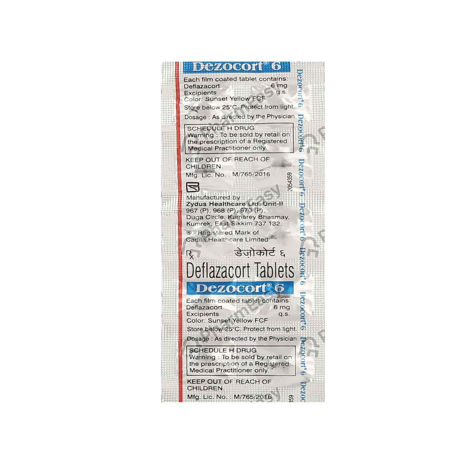 Dezocort 6mg Tab 10`S - Uses, Side Effects, Dosage, Composition & Price ...