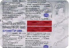 Glycomet Gp 2/850mg Strip Of 10 Tablets: Uses, Side Effects, Price ...