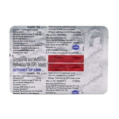 Glycomet Gp 2/850mg Tab 10`S - Uses, Side Effects, Dosage, Composition & Price | PharmEasy