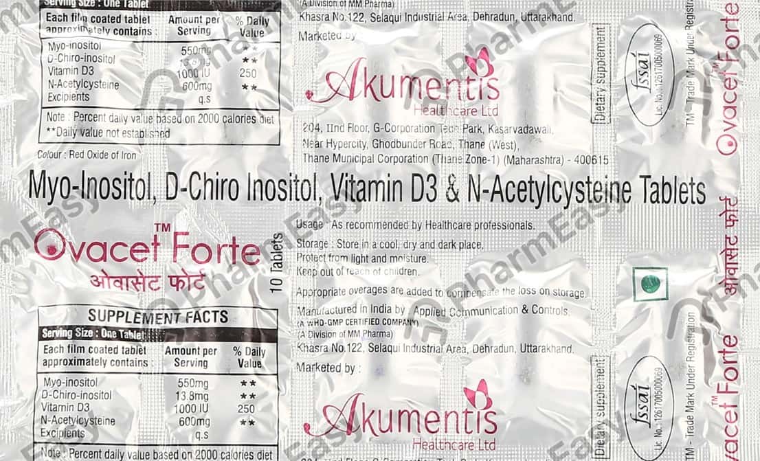 Ovacet Forte Strip Of 10 Tablets: Uses, Side Effects, Price & Dosage ...