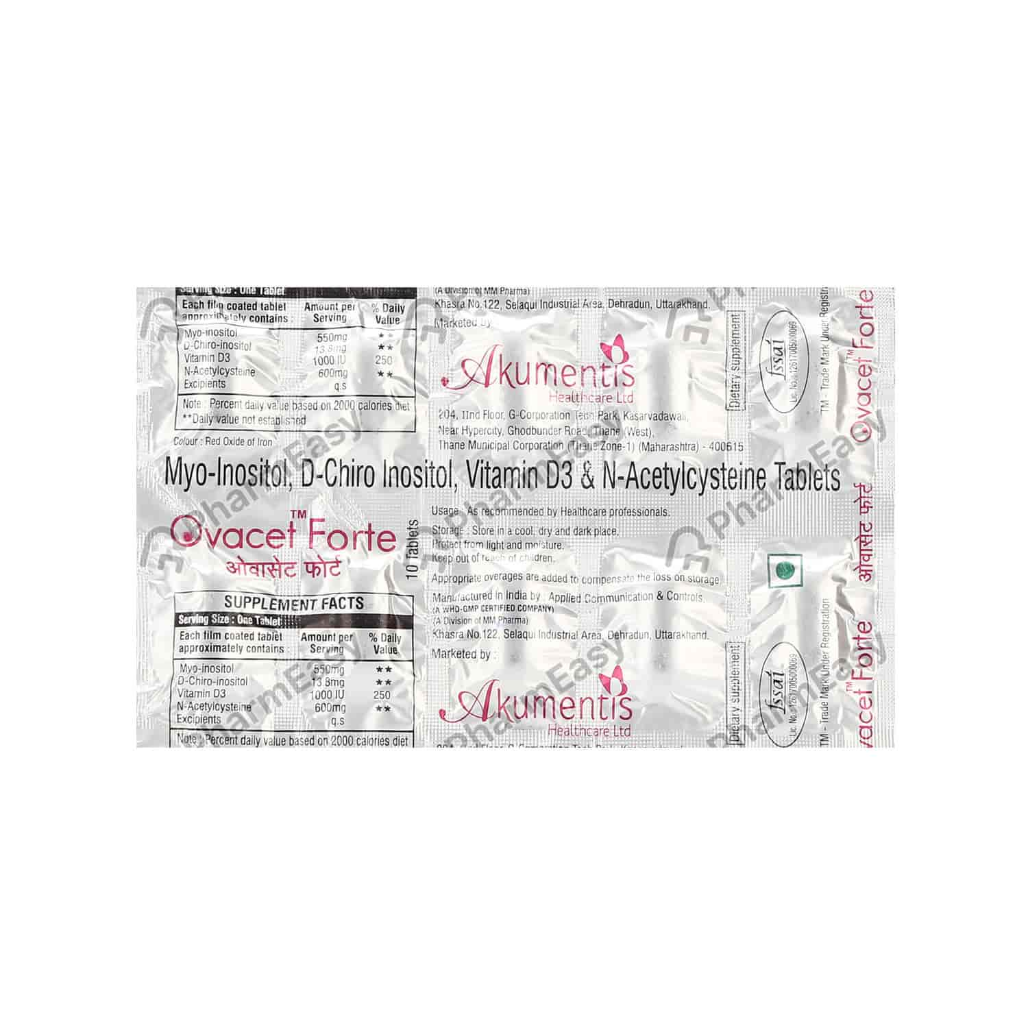 Ovacet Forte Strip Of 10 Tablets - Uses, Side Effects, Dosage ...