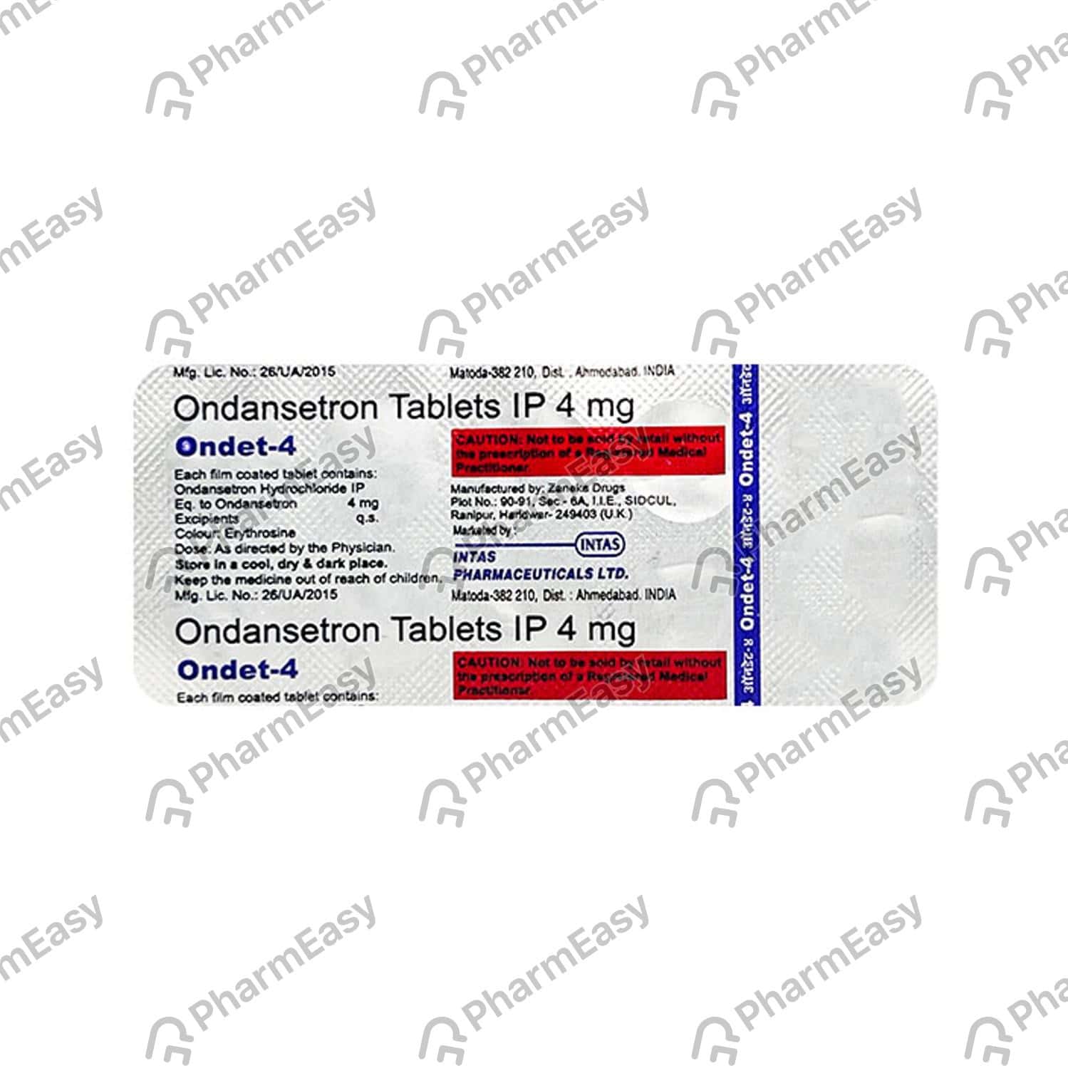 Ondet 4 MG Tablet (10): Uses, Side Effects, Price & Dosage | PharmEasy