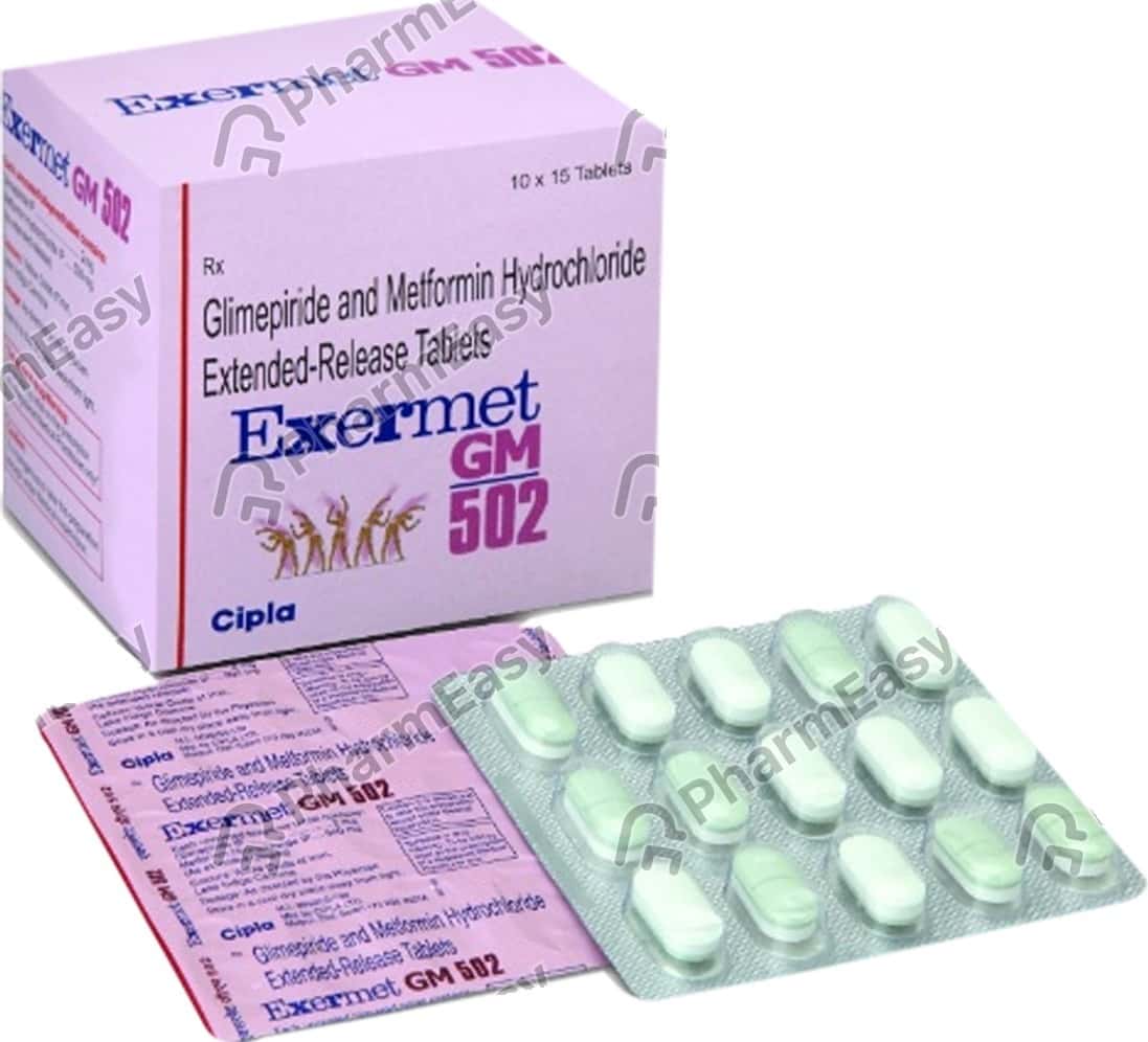 Exermet Gm 502mg Strip Of 15 Tablets: Uses, Side Effects, Price ...