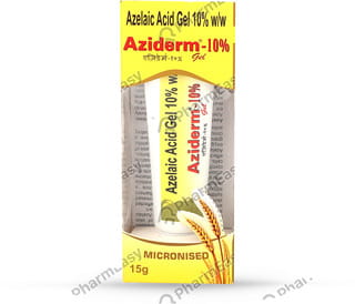 Aziderm 10 % Gel (15): Uses, Side Effects, Price, Dosage & Composition ...
