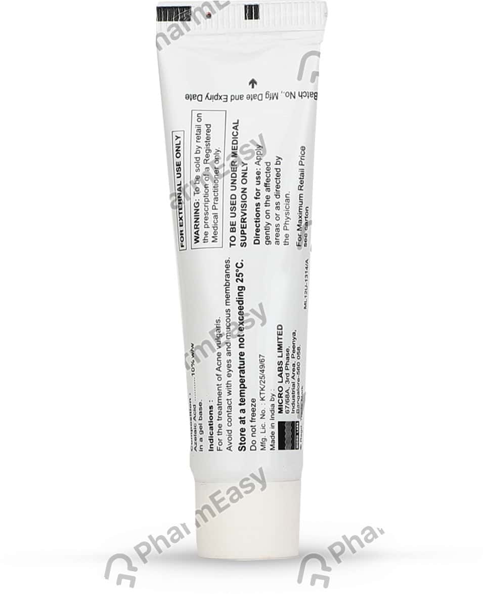 Aziderm 10 % Gel (15): Uses, Side Effects, Price, Dosage & Composition ...