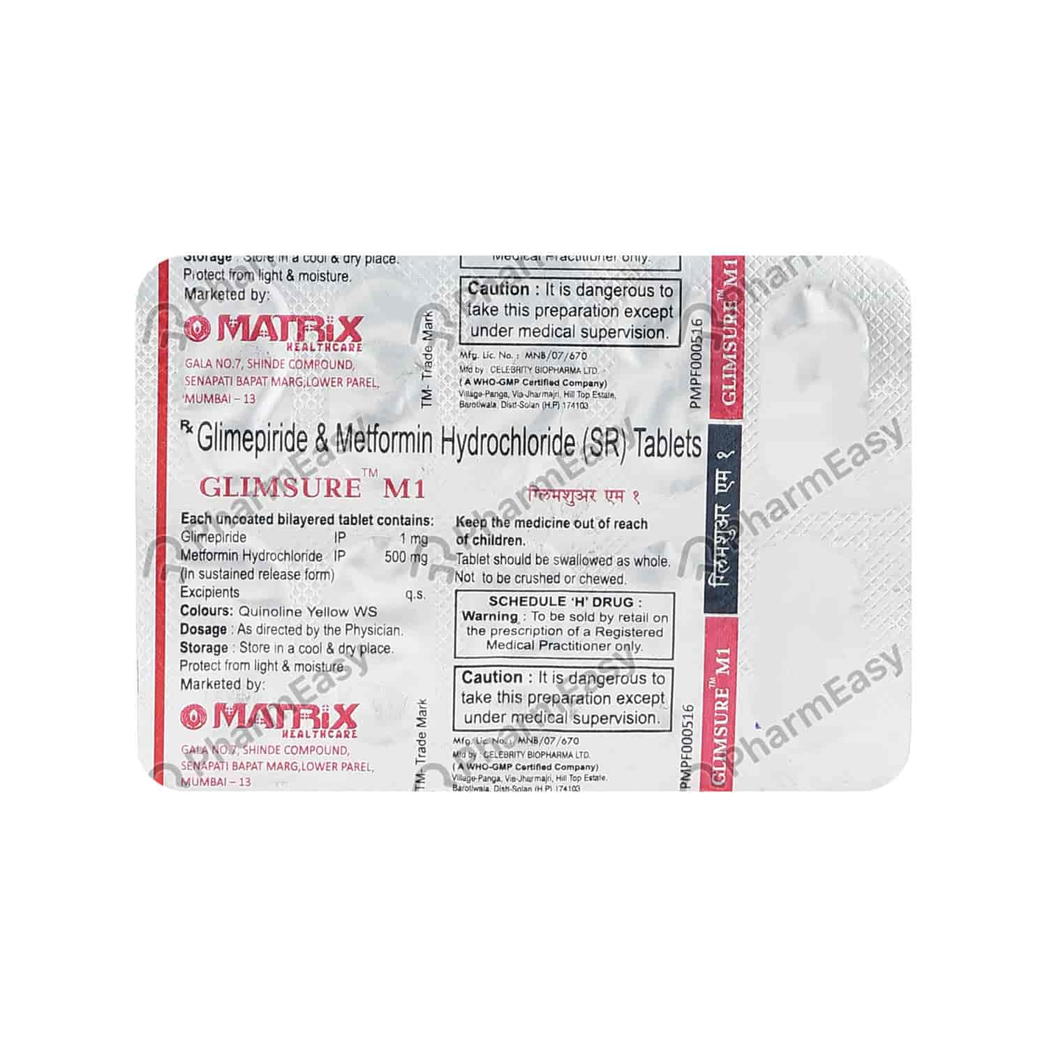 Glimsure M1 Tab - Uses, Side Effects, Dosage, Composition & Price ...