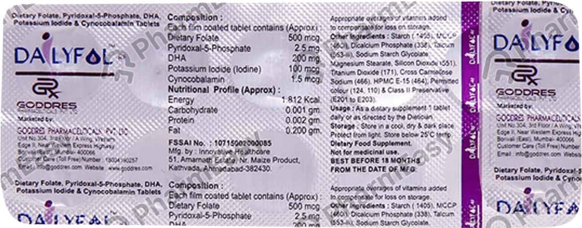 Buy Dailyfol Tablet Online at Flat 15% OFF | PharmEasy
