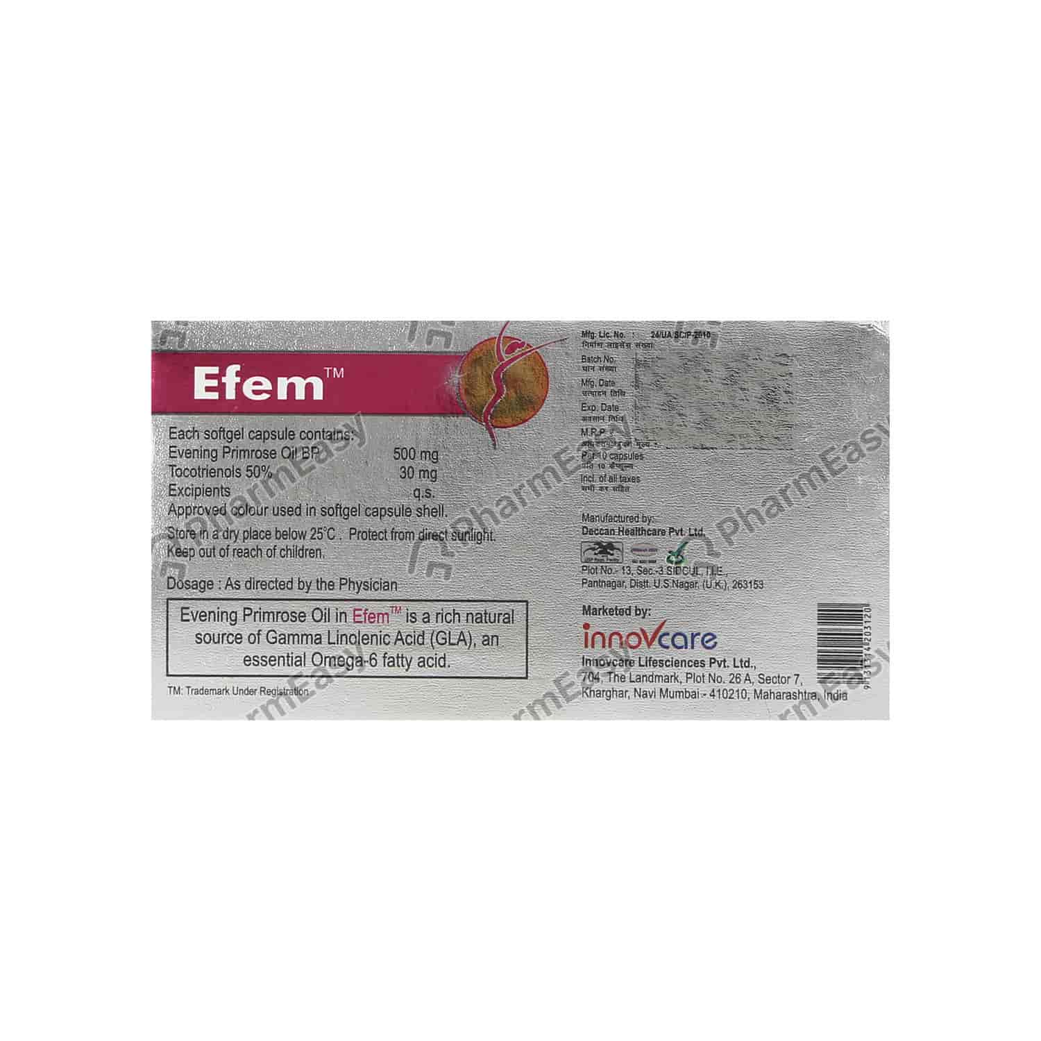 Buy Efem Capsule Online at Flat 18% OFF* | PharmEasy