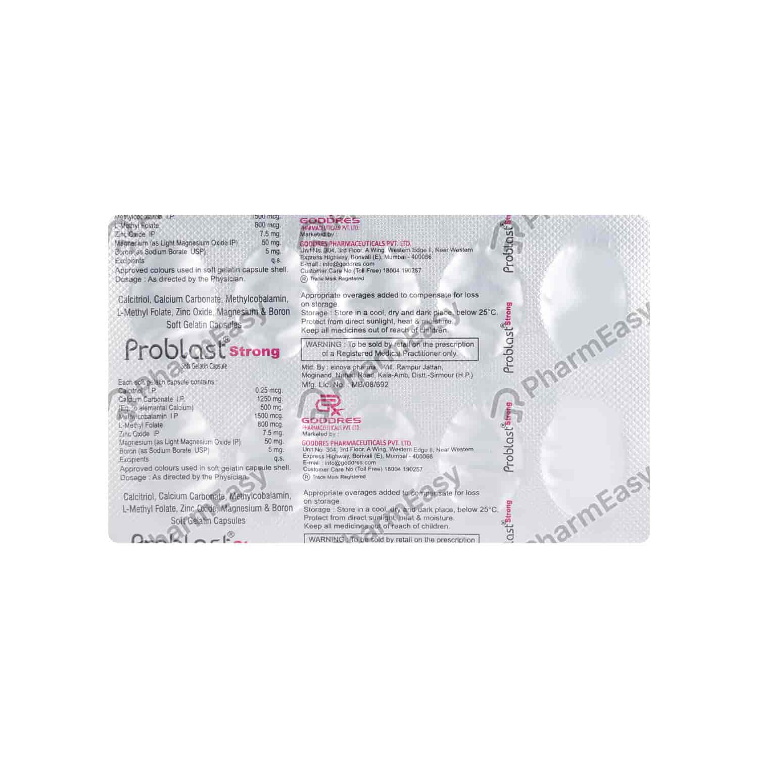 Buy Problast Strong Capsule Online at Flat 18% OFF* | PharmEasy
