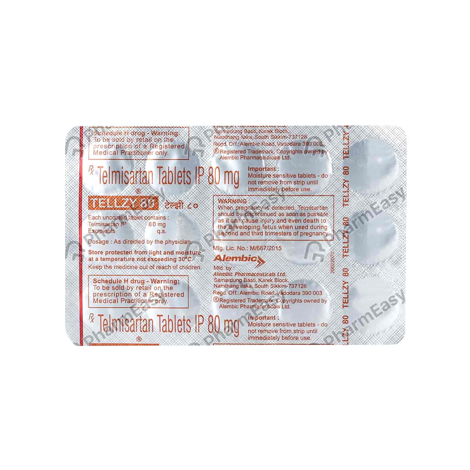 Tellzy 80mg Tab 15`S - Uses, Side Effects, Dosage, Composition & Price ...