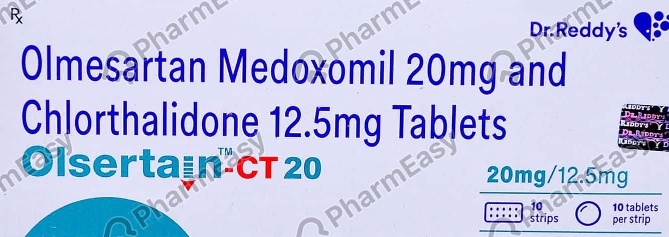 Olsertain Ct 20mg Strip Of 10 Tablets: Uses, Side Effects, Price ...