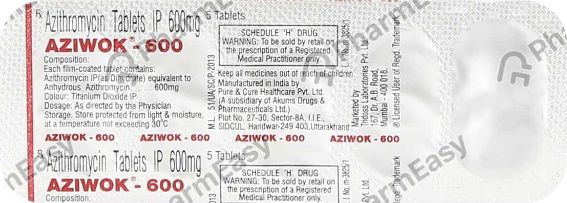 Aziwok 600 MG Tablet (5): Uses, Side Effects, Price & Dosage | PharmEasy