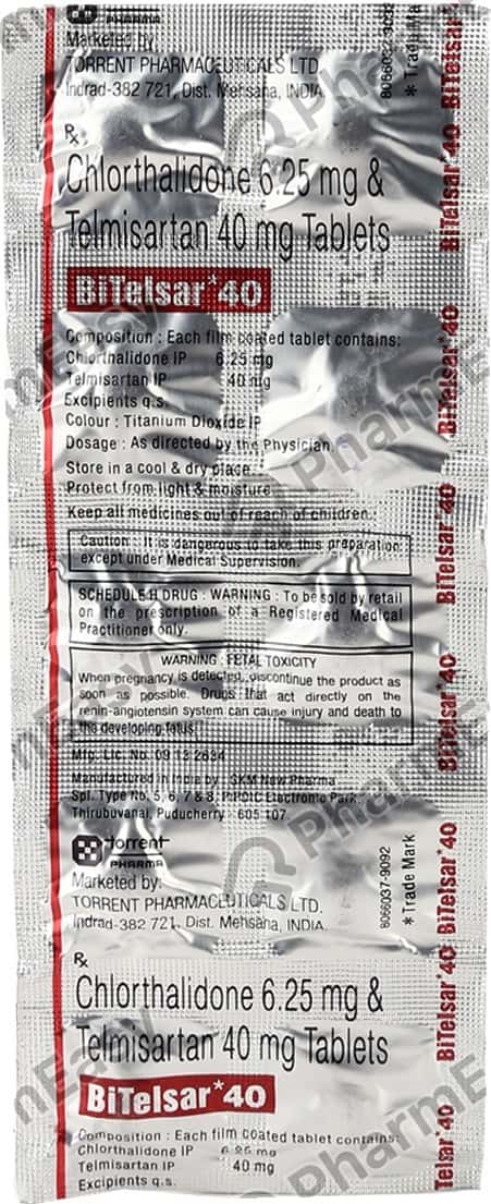Bitelsar 40mg Tablet: Uses, Side Effects, Price & Dosage | PharmEasy