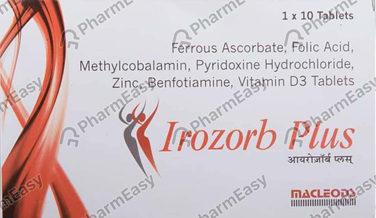 Buy Irozorb Plus Strip Of 10 Tablets Online at Flat 15% OFF | PharmEasy