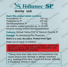 Voltanec Sp Tablet: Uses, Side Effects, Price & Dosage | PharmEasy