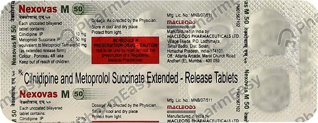 Nexovas M 50mg Tablet: Uses, Side Effects, Price, Dosage & Composition ...