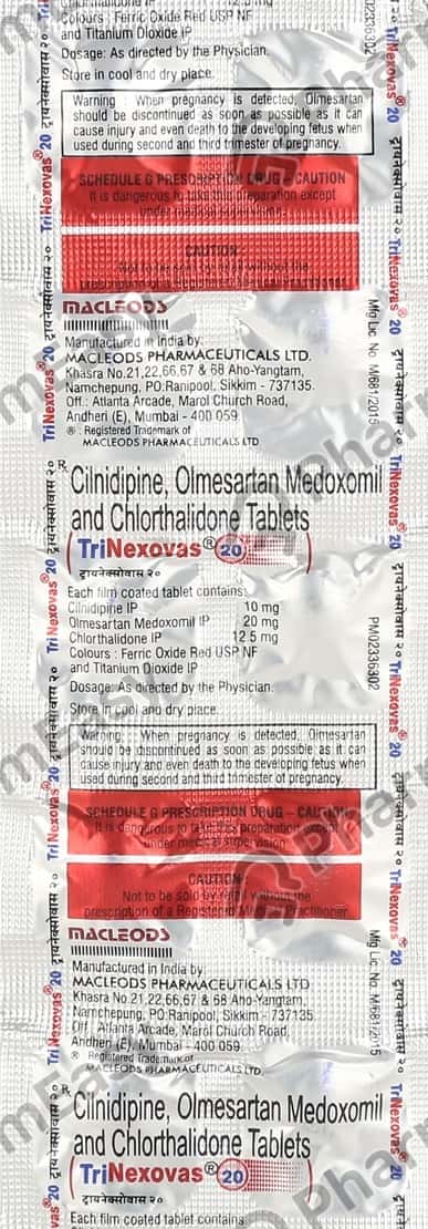Buy Trinexovas 20mg Strip Of 10 Tablets Online at Flat 15% OFF | PharmEasy