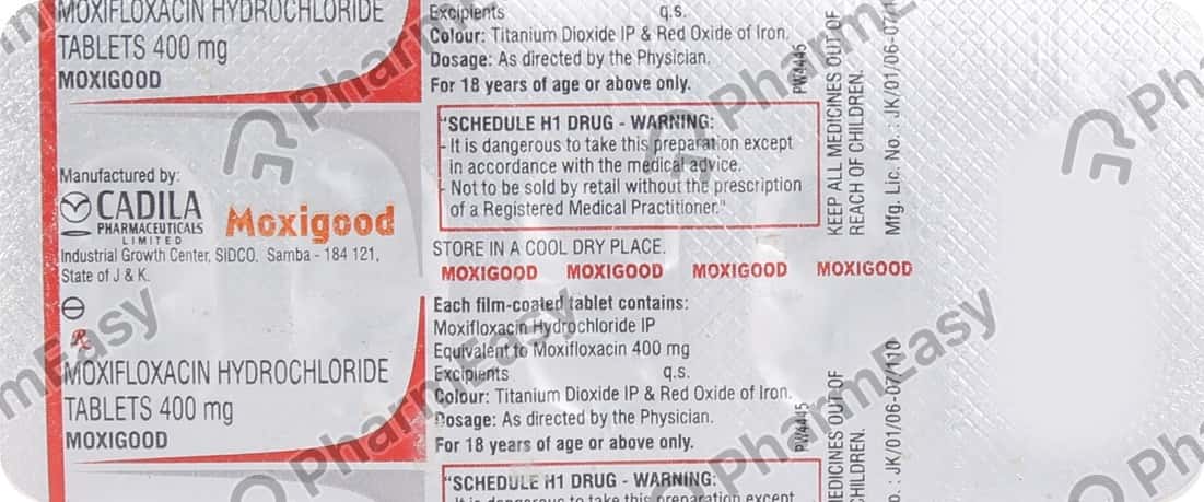 Moxigood 400 MG Tablet (5): Uses, Side Effects, Price & Dosage | PharmEasy