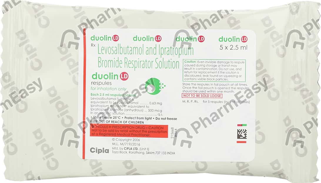 Duolin LD Respules 5x2.5ml: Uses, Side-effects, Price, Dosage & More ...