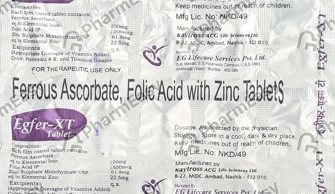 Egfer Xt Tablet: Uses, Side Effects, Price & Dosage | PharmEasy